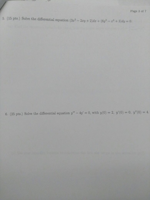 Solved Solve the differential equation (3x^2 - 2xy + 2)dx + | Chegg.com