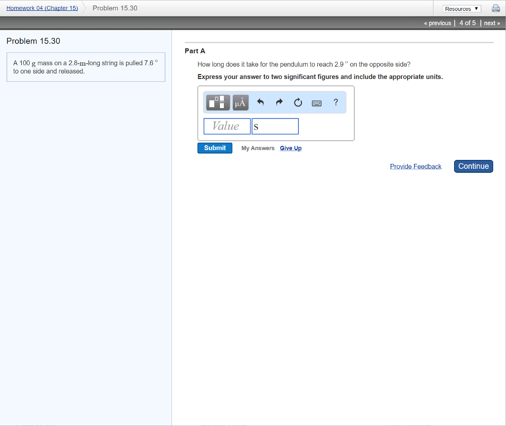 Solved Homework 04 (Chapter 15) Problem 15.30 Resources « | Chegg.com