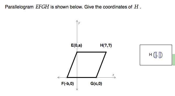 Solved Parallelogram EFGH is shown below. Give the | Chegg.com