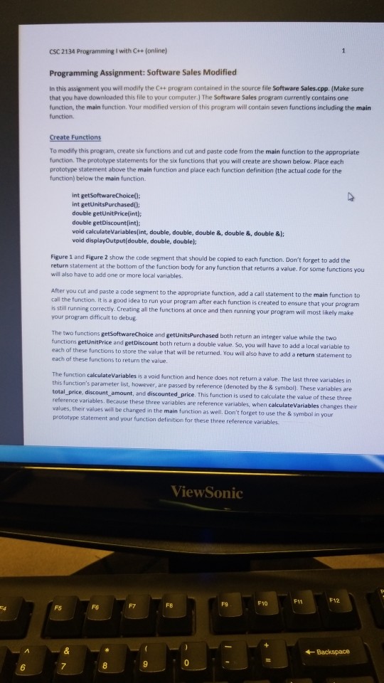 Solved CSC 2134 Programming I with C++ (online) Programming | Chegg.com