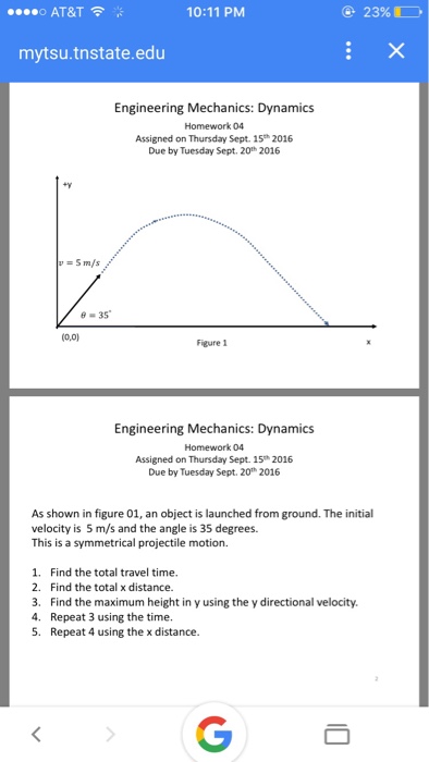 Solved As shown in figure 01, an object is launched from | Chegg.com