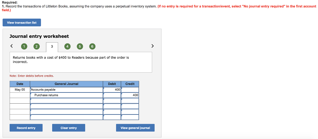 Solved Exercise 6-9 Record transactions using a perpetual | Chegg.com
