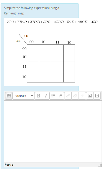 Solved Simplify the following expression using a Karnaugh | Chegg.com