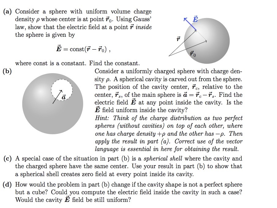 Solved Consider A Sphere Of Radius R And Uniform Char - vrogue.co Solved Consider A Sphere Of Radius R And Uniform Char - vrogue.co