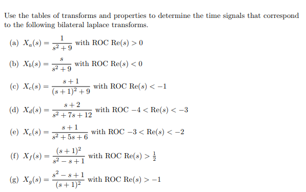 Solved Use the tables of transforms and properties to | Chegg.com