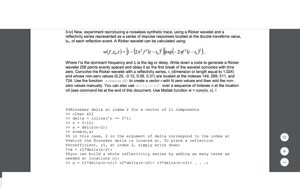 Solved 3-iv) Now, experiment reproducing a noiseless | Chegg.com
