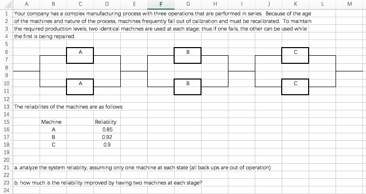 Solved 1 Your company has a complex manufacturing process | Chegg.com