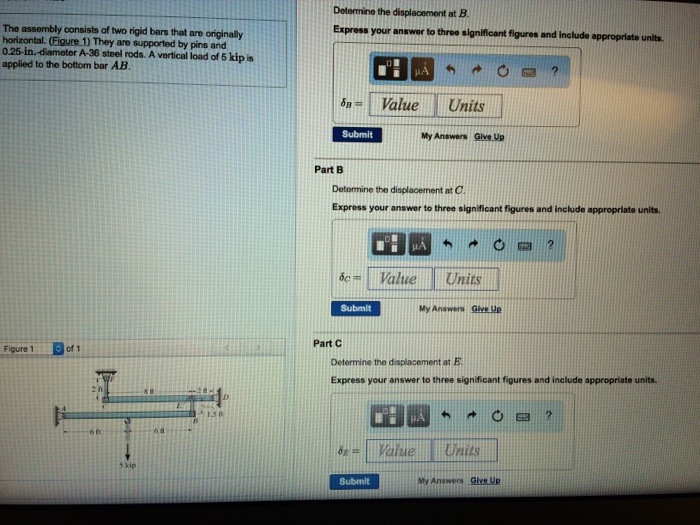 Solved The assembly consists of two rigid bars that are | Chegg.com