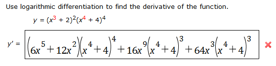 Solved Use logarithmic differentiation to find the | Chegg.com