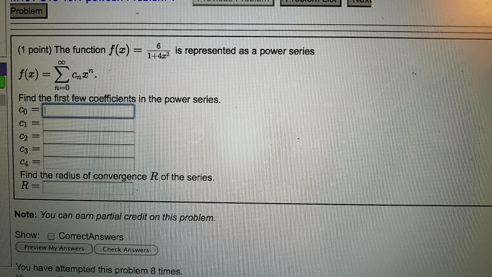 Solved Problem (1 point) The function f(z) 16. is | Chegg.com