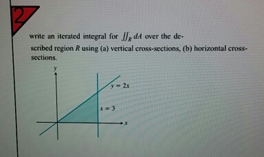 Solved Write an iterated integral for double integral_R dA | Chegg.com
