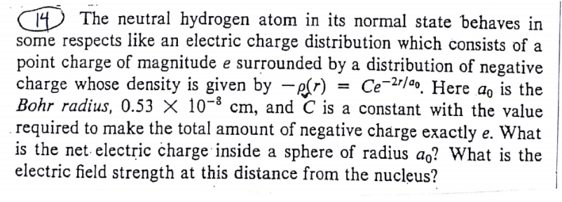 Solved 14) The neutral hydrogen atom in its normal state | Chegg.com