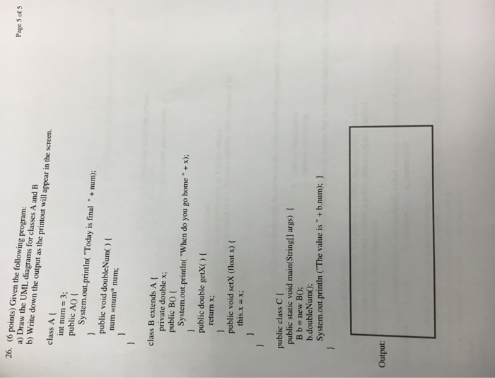 Solved Given the following program. Draw the UML diagrams | Chegg.com