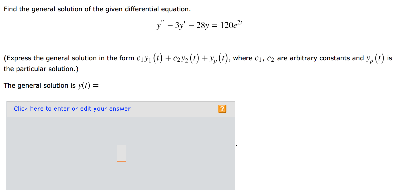 Solved Find the general solution of the given differential | Chegg.com