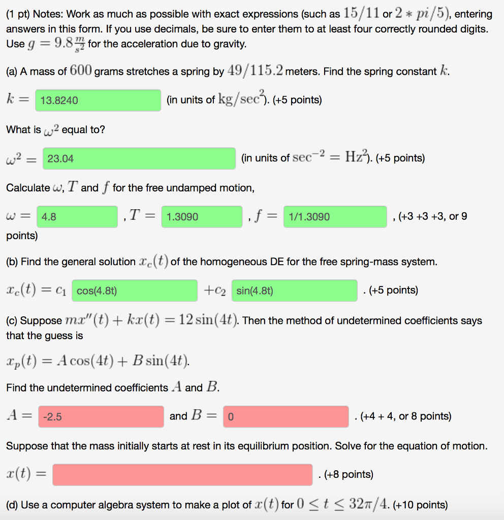 Solved If You Use Decimals Be Sure To Enter Them To At Chegg