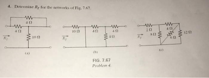 Solved Determine R_T for the networks of Fig. 7.67. | Chegg.com