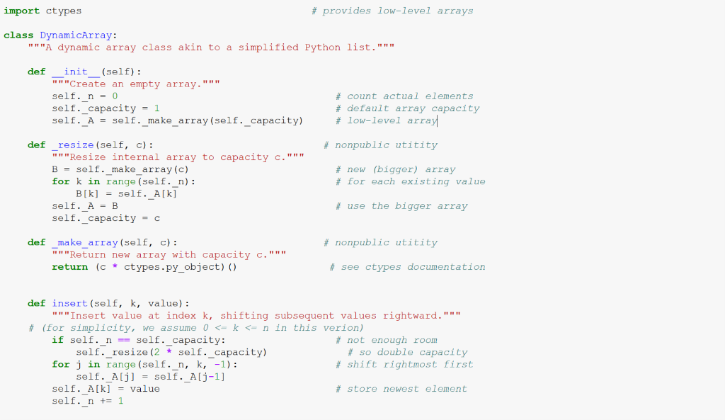 Solved The implementation of insert function is not | Chegg.com