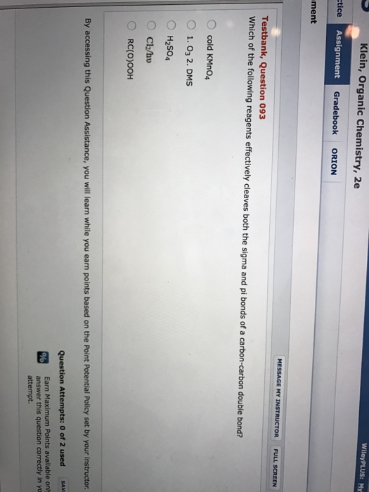 Solved Which of the following reagents effectively cleaves | Chegg.com