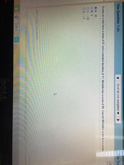 Solved Scores on a test have a mean of 67 and a standard | Chegg.com