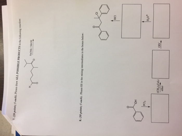 Solved Draw ALL POSSIBLE PRODUCTS in the following reaction: | Chegg.com