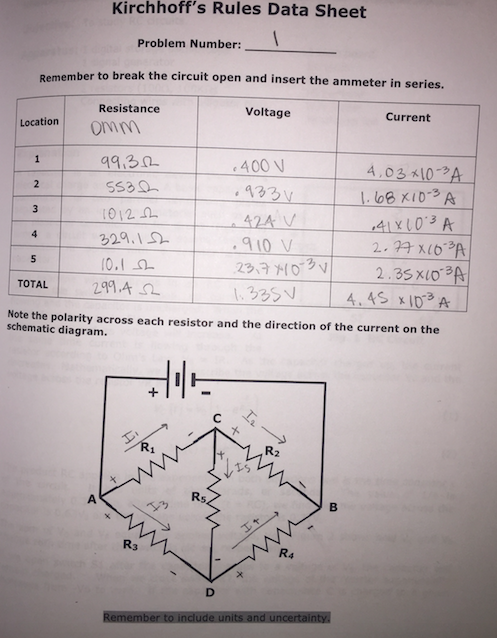 Solved a. Determine the net current flow into each junction. | Chegg.com
