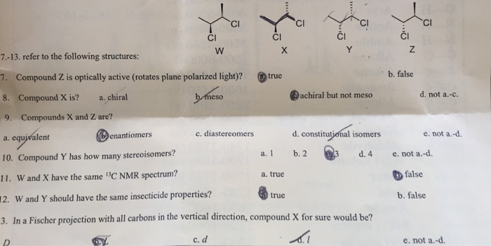 Solved Refer to the following structures: Compound Z is | Chegg.com