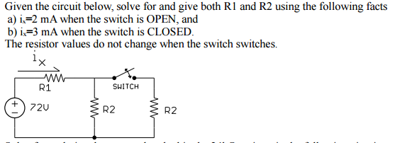 Solved Given the circuit below, solve for and give both R1 | Chegg.com