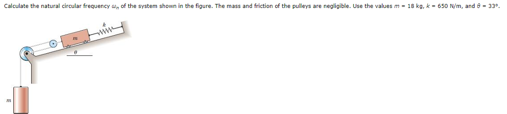 Solved Calculate the natural circular frequency omega_n of | Chegg.com
