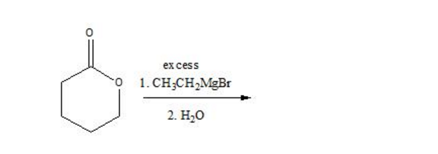Solved excess o 1. CH3CH2MgBr 2. H20 | Chegg.com