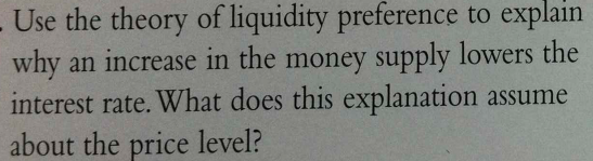 Solved Use the theory of liquidity preference to explain why | Chegg.com