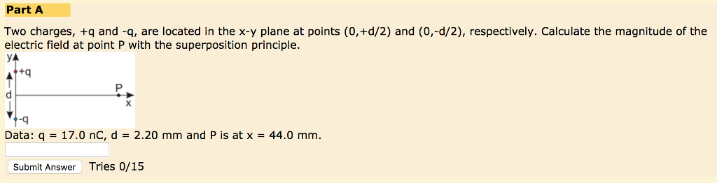 Solved Two charges, +q and -q, are located in the x-y plane | Chegg.com