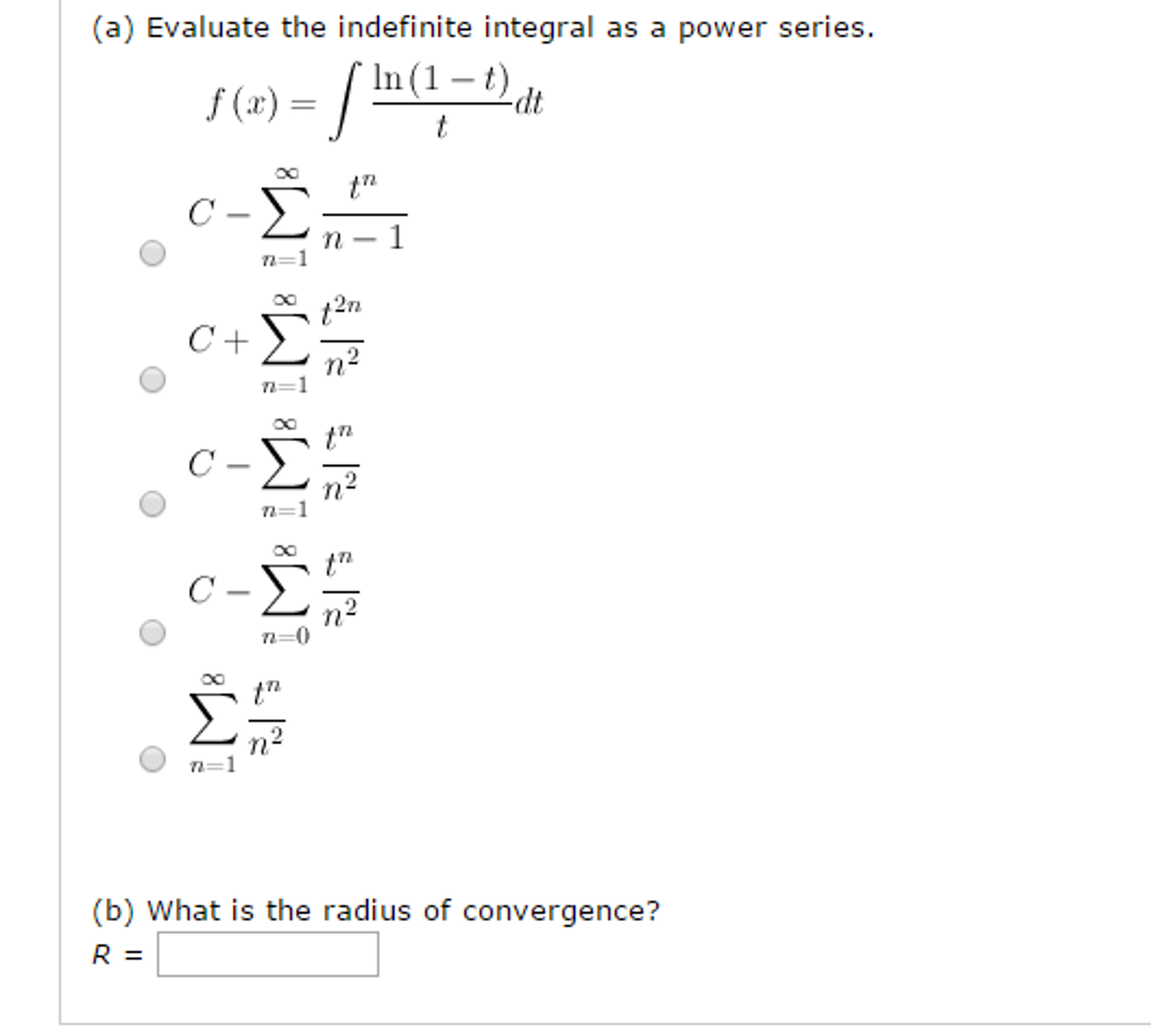 Solved Evaluate the indefinite integral as a power series. | Chegg.com Solved Evaluate the indefinite integral as a power series. | Chegg.com
