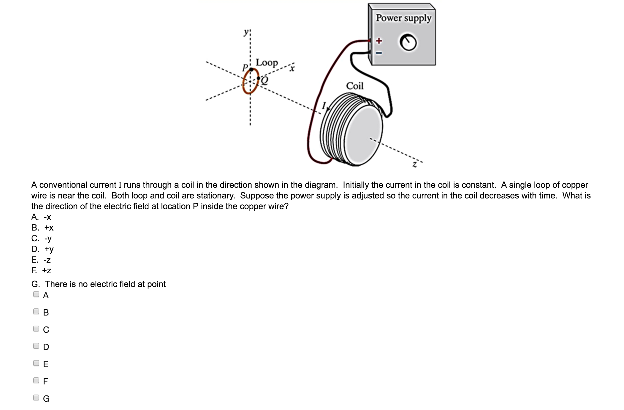 Solved Power supply Loop... Coil A conventional current I | Chegg.com