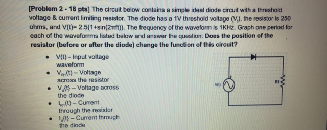 Solved [Problem 2-18 pts] The circuit below contains a | Chegg.com