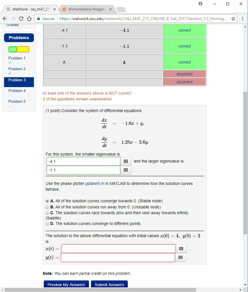 Solved WeBWorK : Vaz-MAT-27 、츄 Wolfram Alpha Widgets C公 | Chegg.com