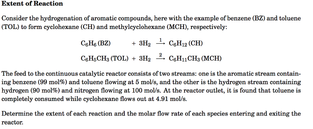 Solved Extent of Reaction Consider the hydrogenation of | Chegg.com
