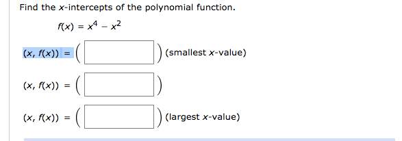 Solved Find the x-intercepts of the polynomial function. | Chegg.com