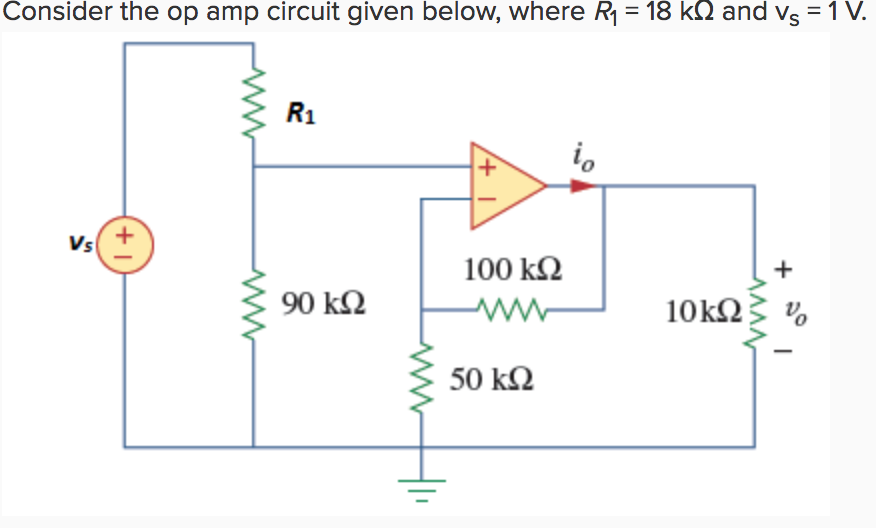 Solved Consider the op amp circuit given below, where R-18 | Chegg.com