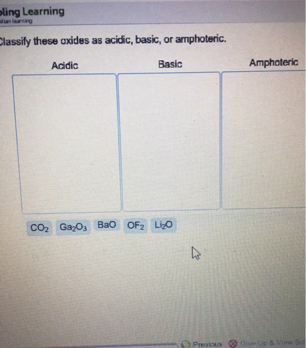 Solved Classify these oxides as acidic, basic, or | Chegg.com