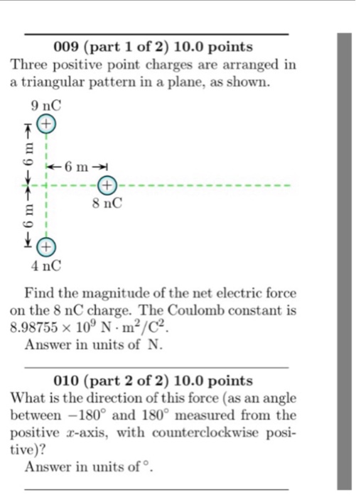 Solved Three positive point charges are arranged in a | Chegg.com