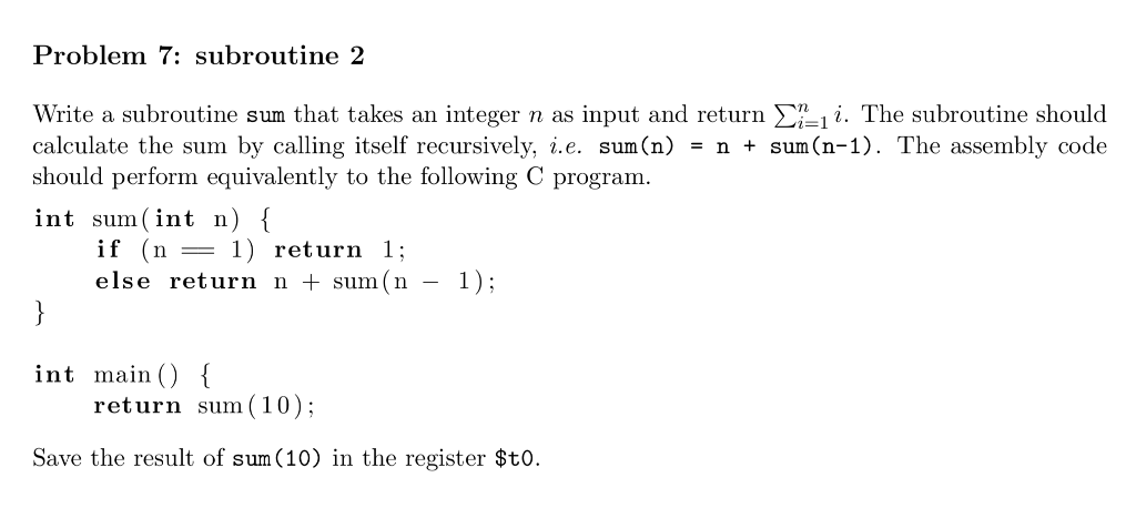 Solved Problems Problem 1: adding two number:s Calculate the | Chegg.com