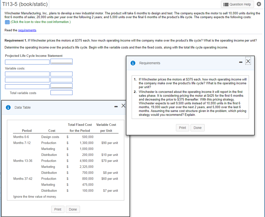 Solved TI13-5 (book/static) Question Help Winchester | Chegg.com