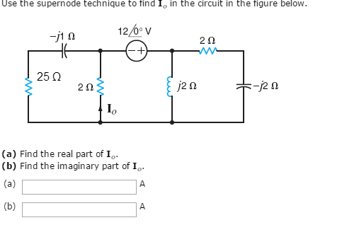 Solved Use the supernode technique to find Io in the circuit | Chegg.com