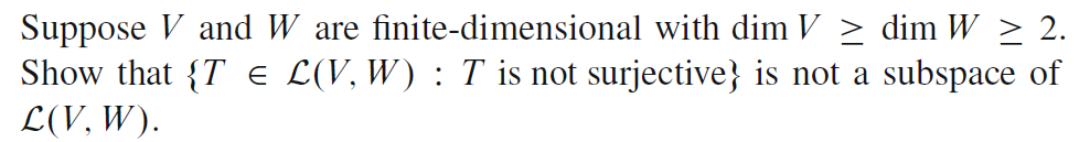 Suppose V and W are finite-dimensional with dim V | Chegg.com