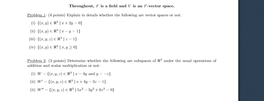 Solved Explain in details whether the following are vector | Chegg.com