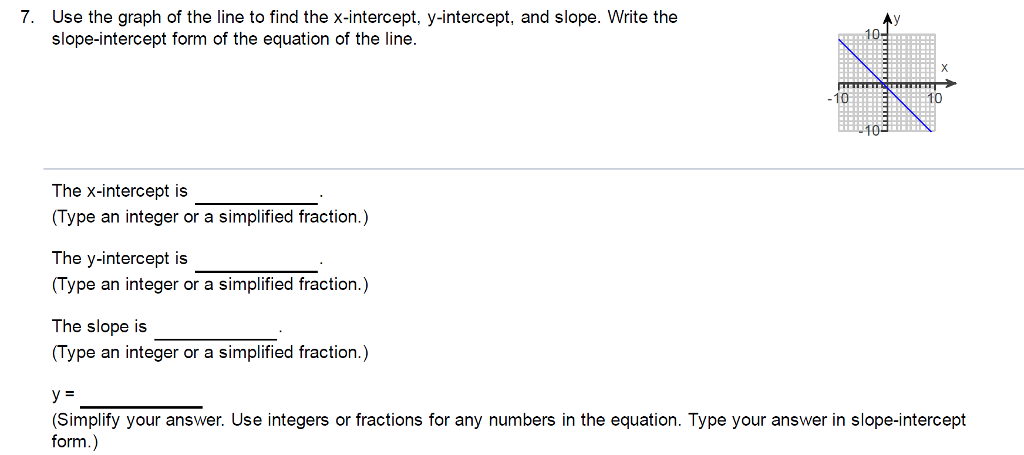 Solved Use the graph of the line to find the x-intercept, | Chegg.com