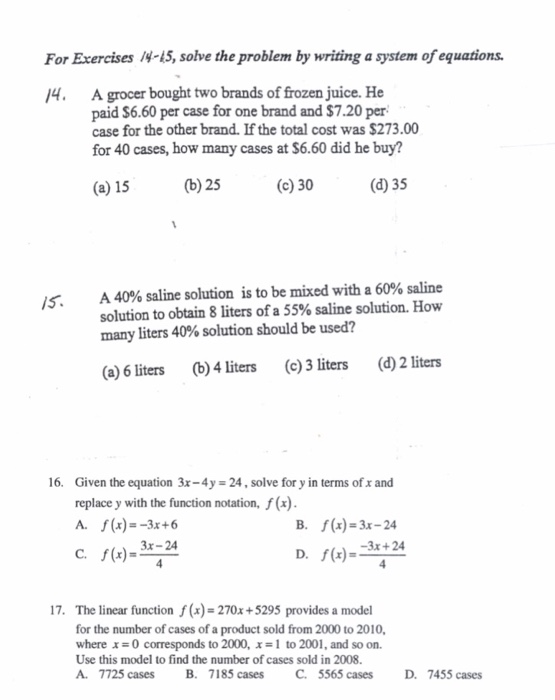 Solved Need help with these math questions. | Chegg.com