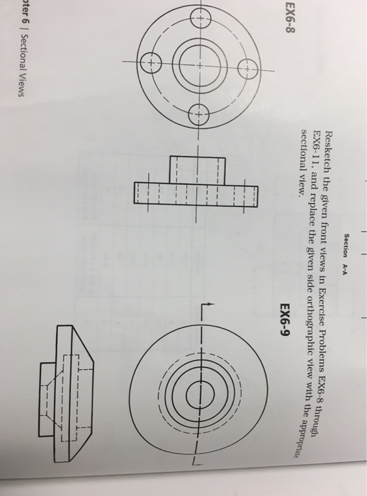 Solved Resketch the given front views in Exercise Problems | Chegg.com