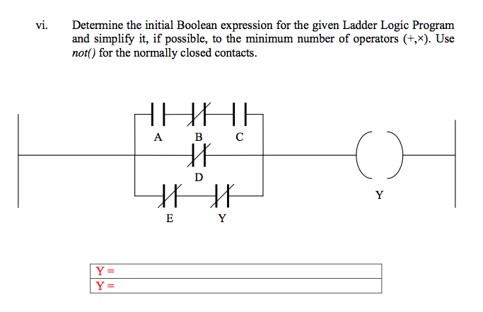 Solved vi. Determine the initial Boolean expression for the | Chegg.com