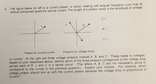 Solved 4 The Figure Below On Left Is A Current Phasor A 9586